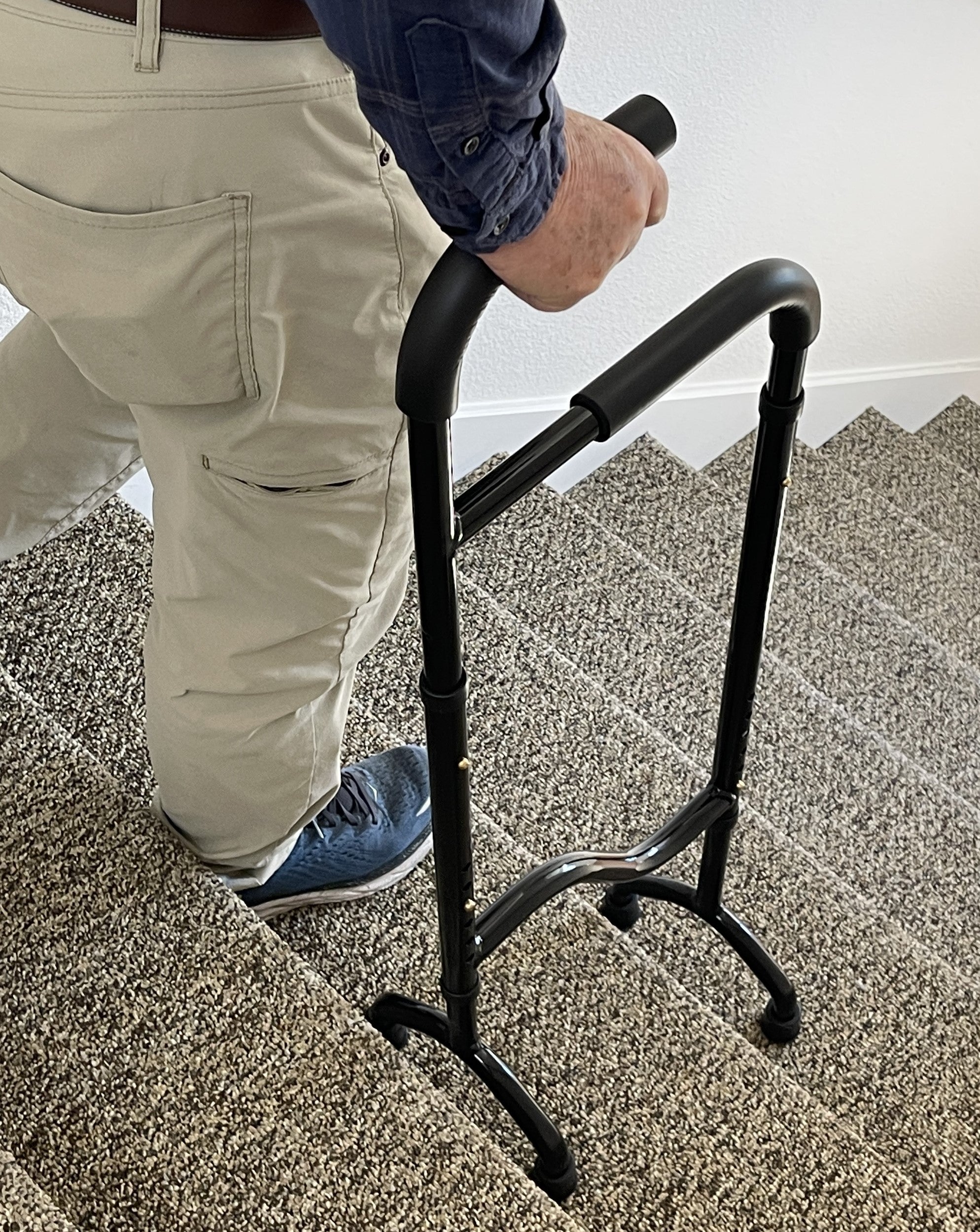 "Stair Assist Cane by Rock Steady Cane – Adjustable Height, Lightweigh